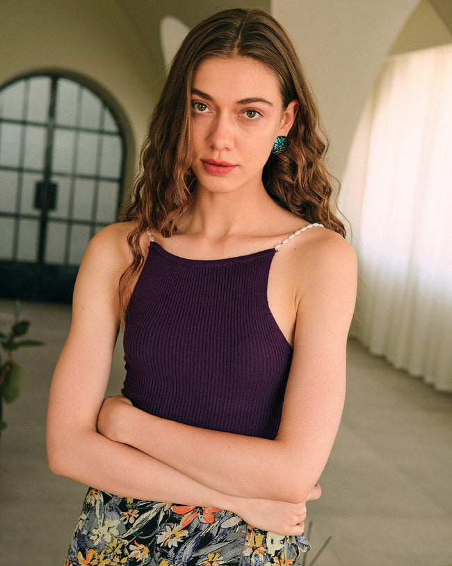 The Beaded Strap Ribbed Cami Top - Beaded Crop Strap Cami Top - Black ... The Beaded Strap Ribbed Cami Top - Beaded Crop Strap Cami Top - Black ...